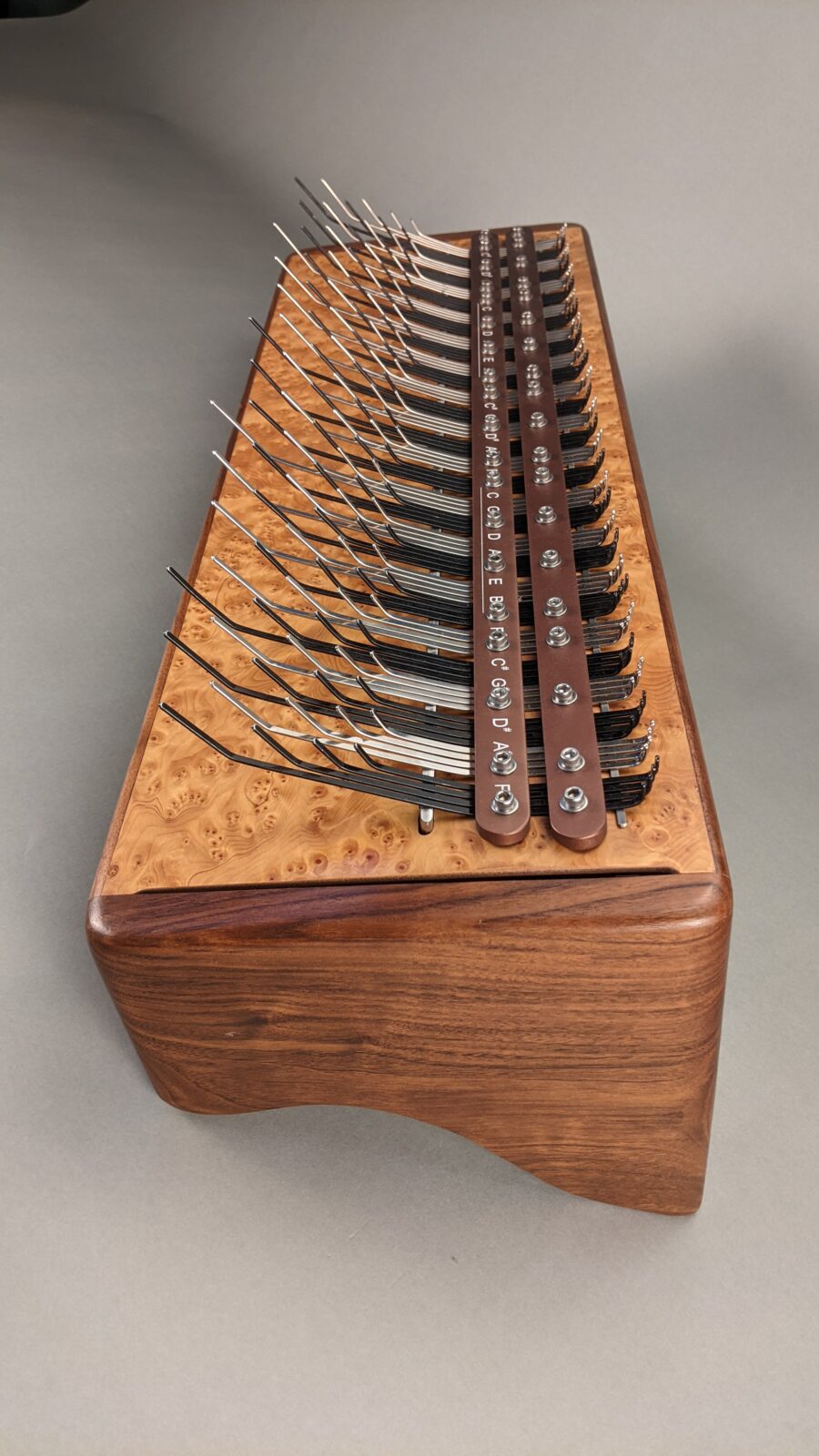 4 Octave Douglas Fir Burl with American Walnut – The Array Mbira ...